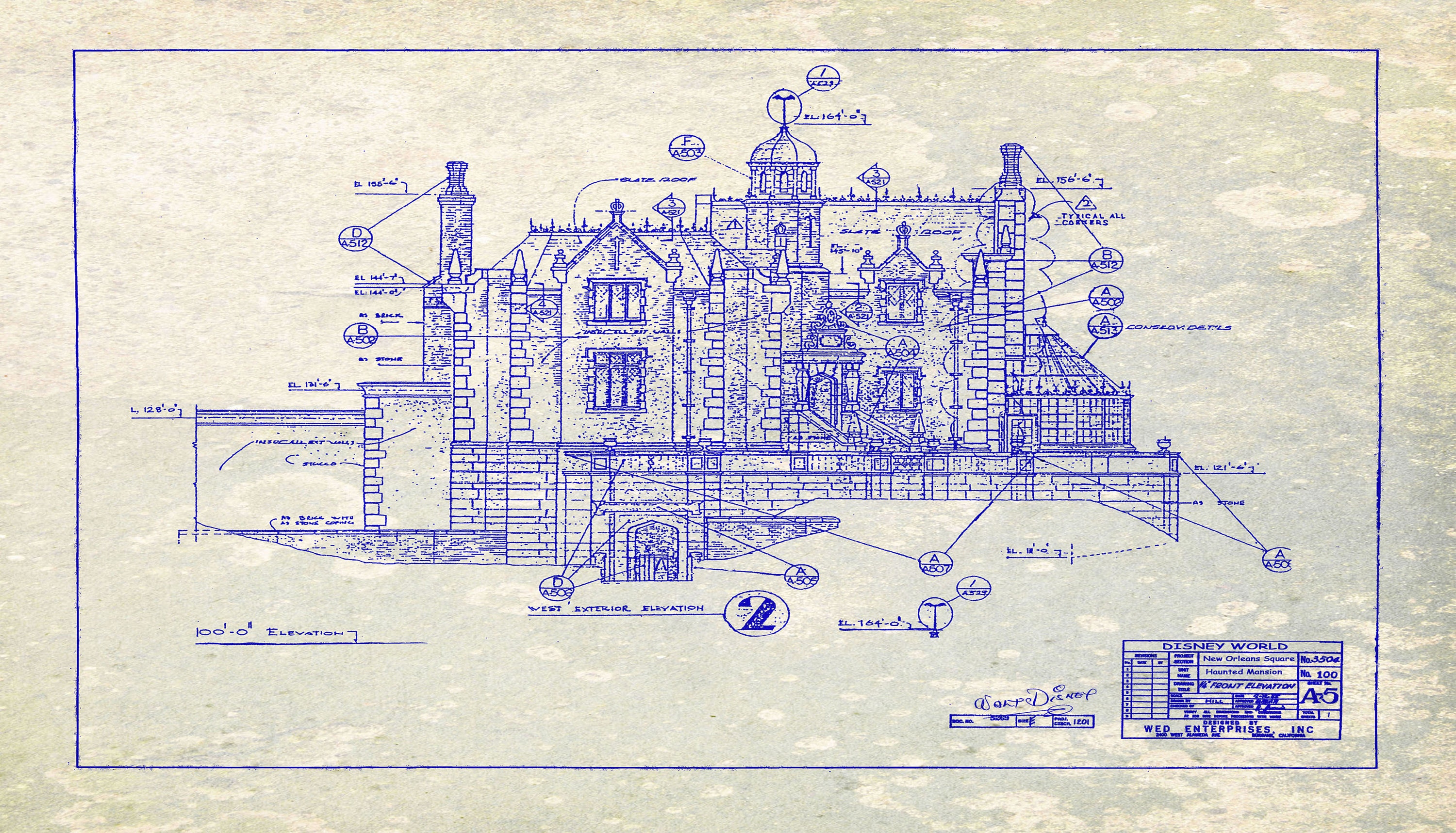 Disney Disney World Haunted Mansion Blueprint Tumbler Travel Mug - Etsy