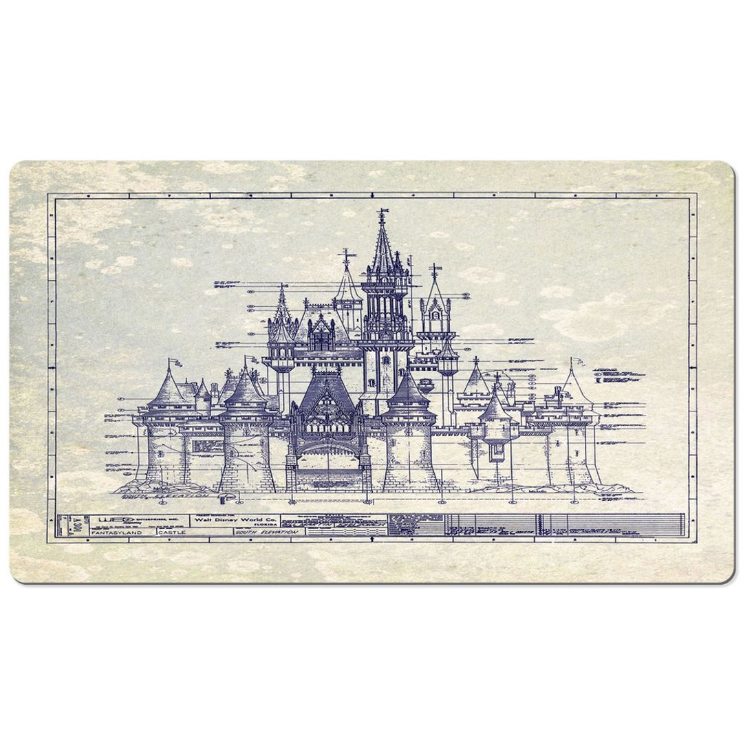 Desk Mat - Desk Pad - Castle - Disney World - Blueprint - Mouse Pad ...