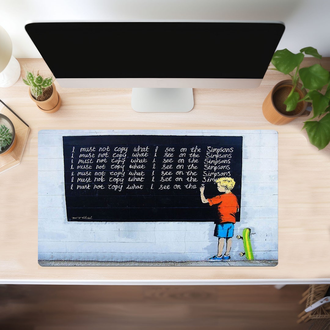 Banksy - Desk Mat - Simpsons - Desk Pad - - Etsy