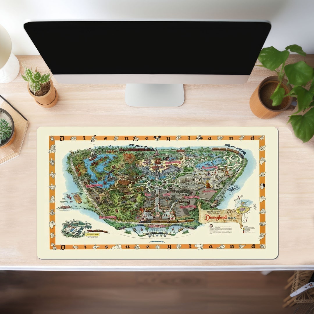 Desk Mat - Desk Pad - Disneyland - Map - Mouse Pad - Etsy