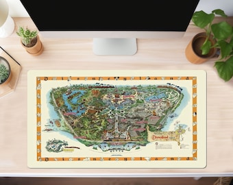 Desk Mat Desk Pad Disney World Map Mouse Pad - Etsy