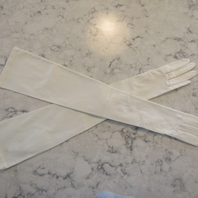 White Opera Gloves - Etsy