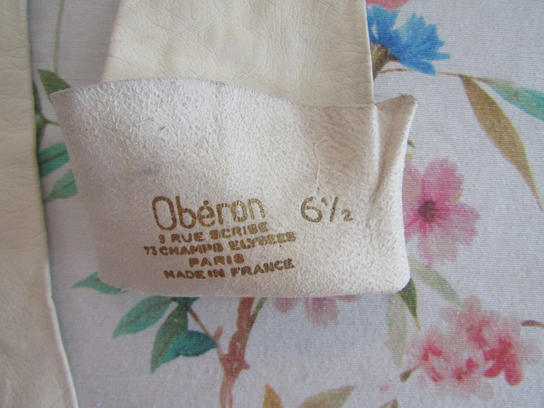 Vintage OBERON Paris Ecru French Kid Leather Opera Gloves With Bows ...