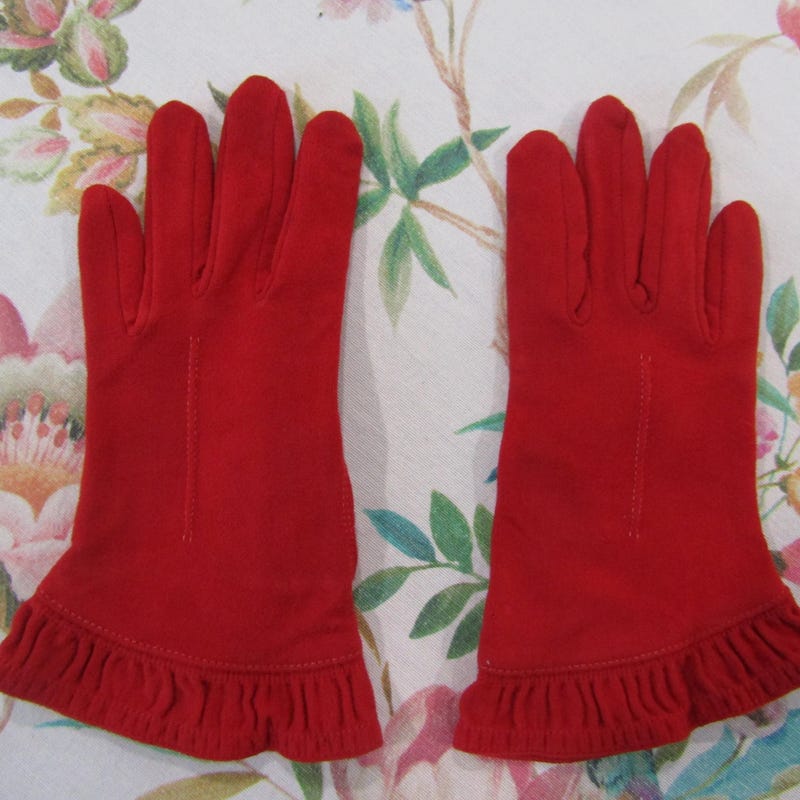 Red Gloves - Etsy