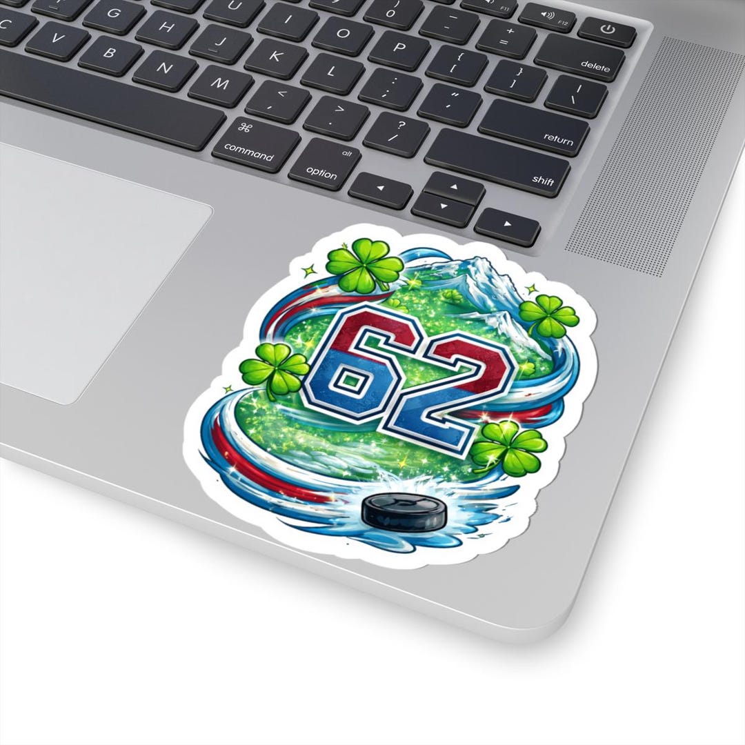 Luck Lehky Hockey Number 62 Sticker | Kiss-cut Vinyl Avalanche Sticker ...