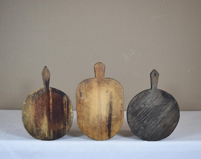 Vintage Wooden Cutting Board - Rustic Bread Board - Antique Wood ...