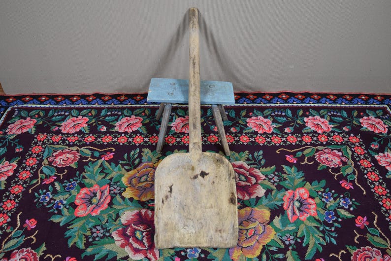 Antique Wooden Bread Shovel - Rustic Pizza Peel - Wooden Grain or Dough ...