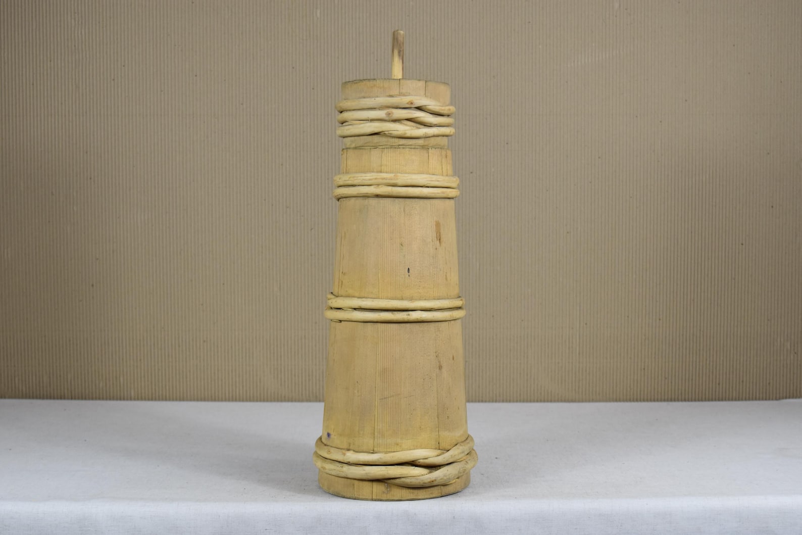 Antique Wooden Butter Churn - Primitive Butter Crock With Dasher ...