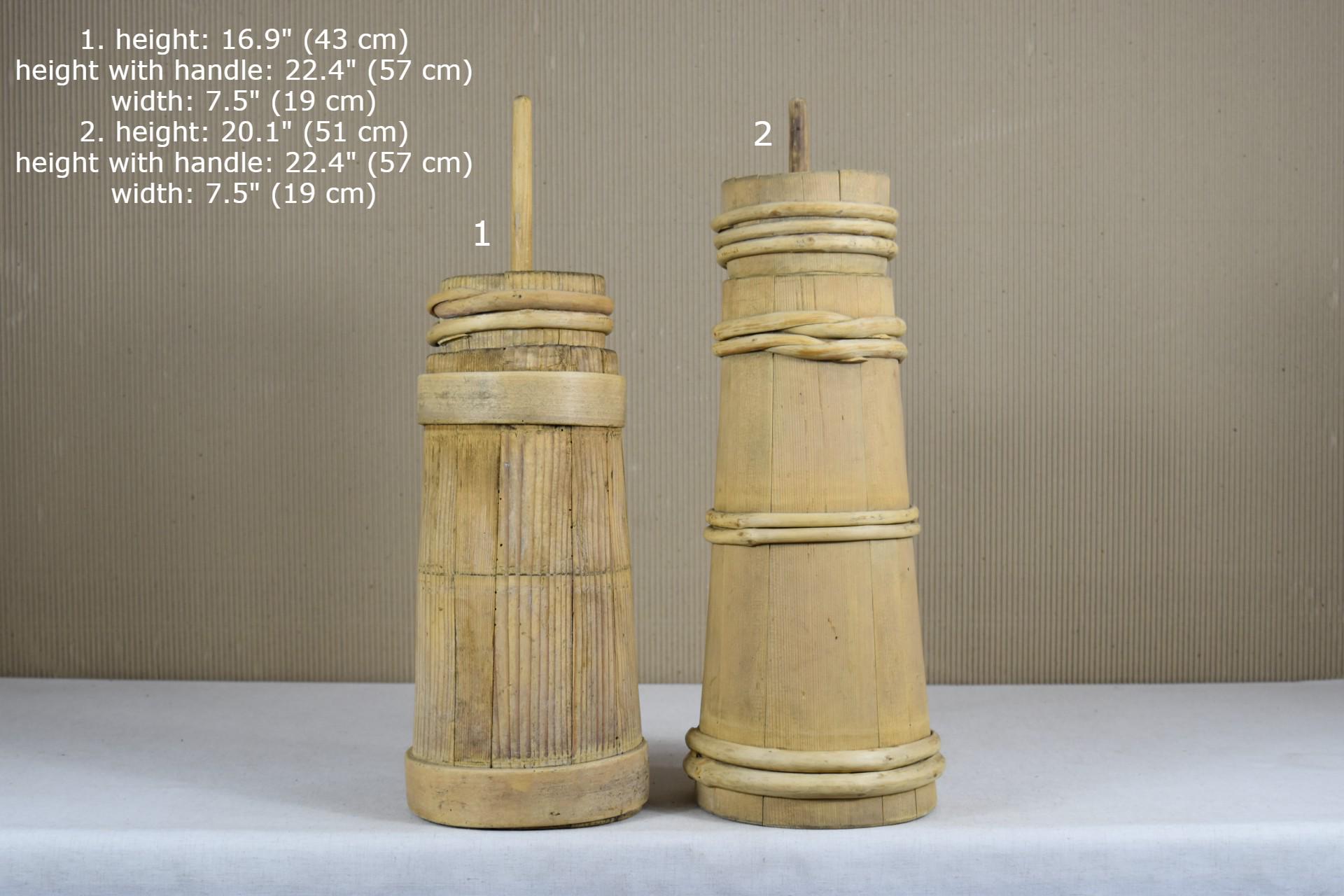 Antique Wooden Butter Churn - Primitive Butter Crock With Dasher ...