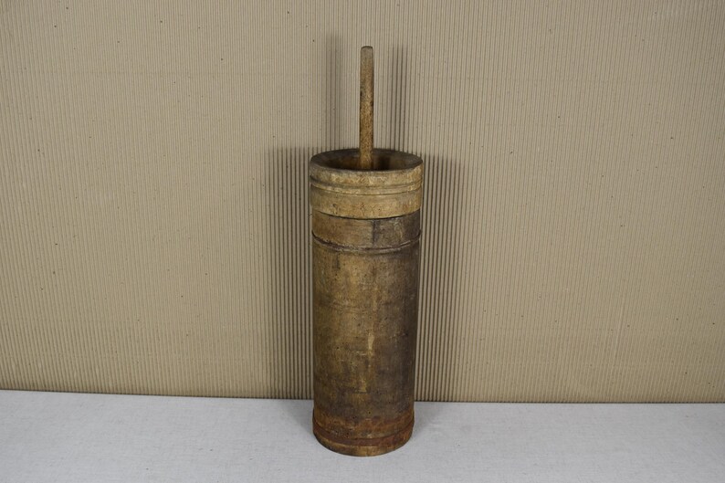 Antique Wooden Butter Churn - Rustic Farmhouse Kitchen Crock - Vintage ...