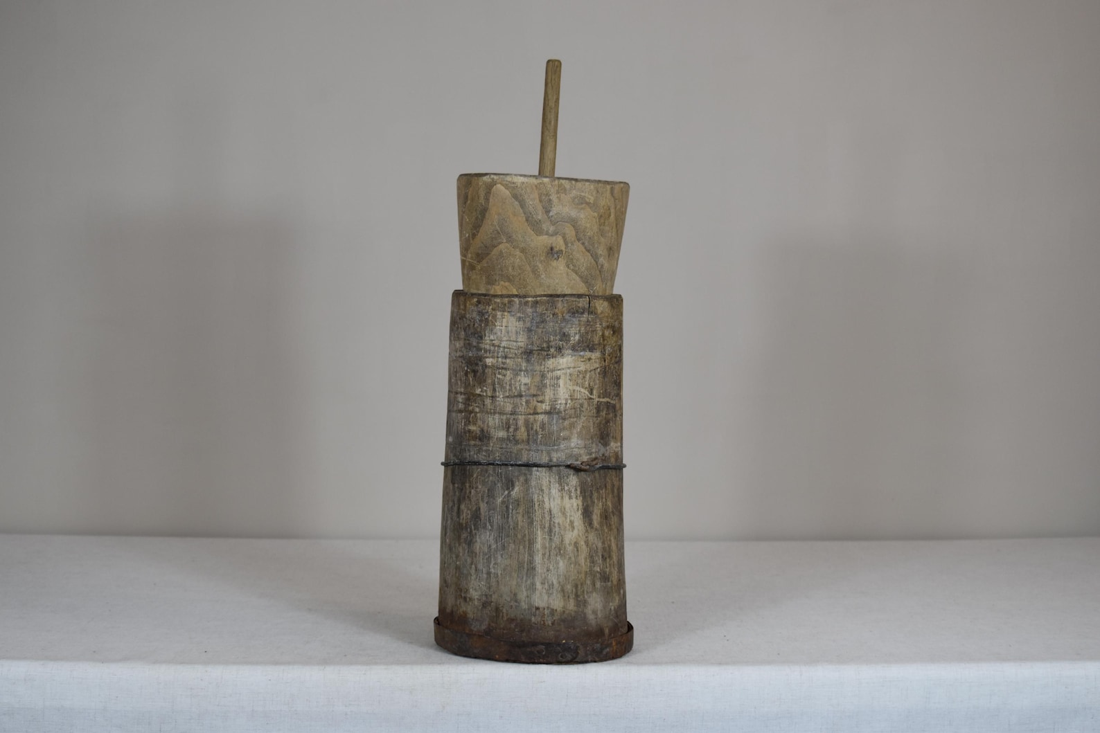 Antique Wooden Butter Churn - Rustic Farmhouse Kitchen Crock - Vintage ...