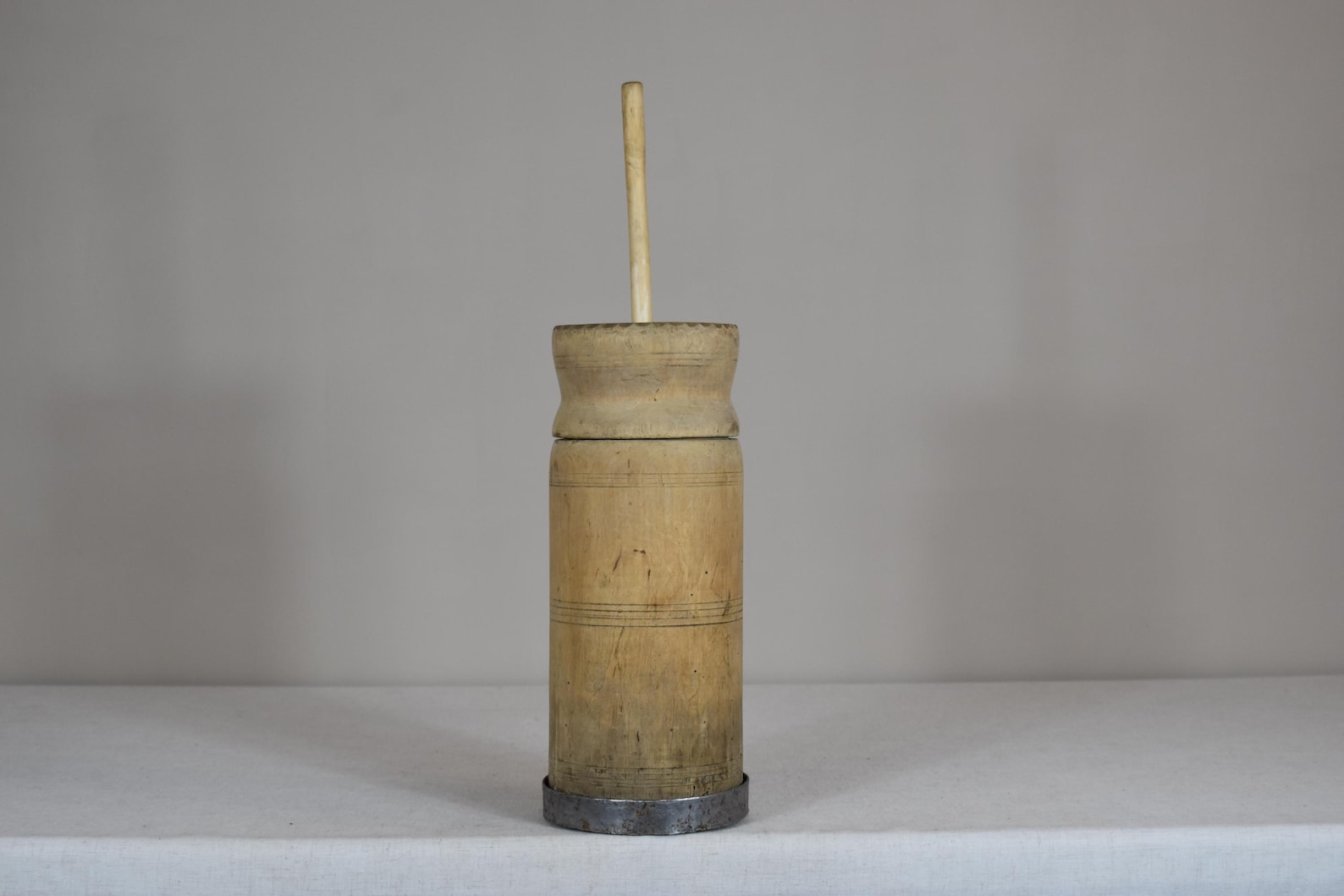 Antique Wooden Butter Churn - Rustic Farmhouse Kitchen Crock - Vintage ...