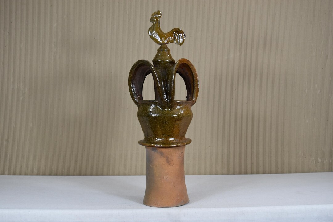 Vintage Clay Chimney - Clay Chimney Cap - Rustic Clay Vent - Antique ...