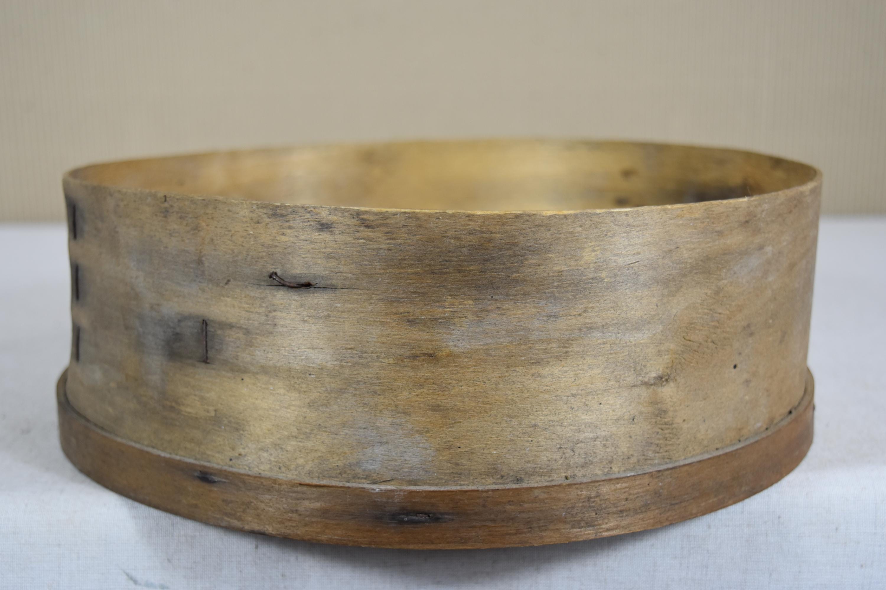 Antique Wooden Sieve - Rustic Kitchen Sifter - Primitive Grain Sieve ...