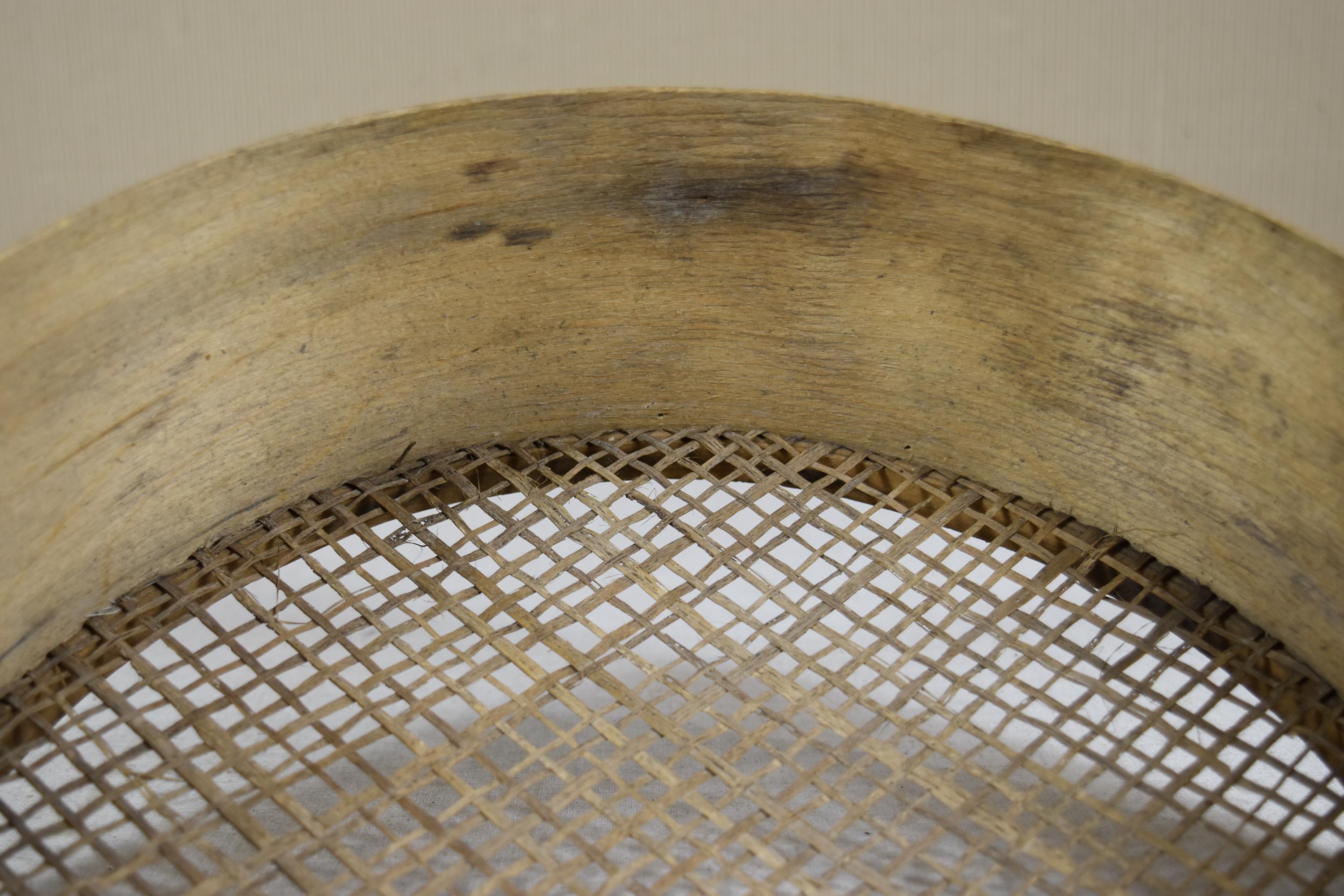 Antique Wooden Sieve - Rustic Kitchen Sifter - Primitive Grain Sieve ...
