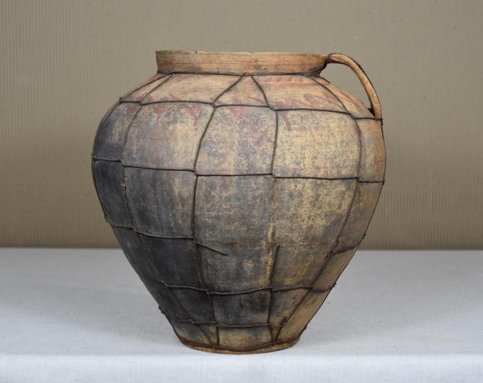 Vintage Clay Pot - Rustic Handmade Ceramic Vase - Antique Terracotta ...