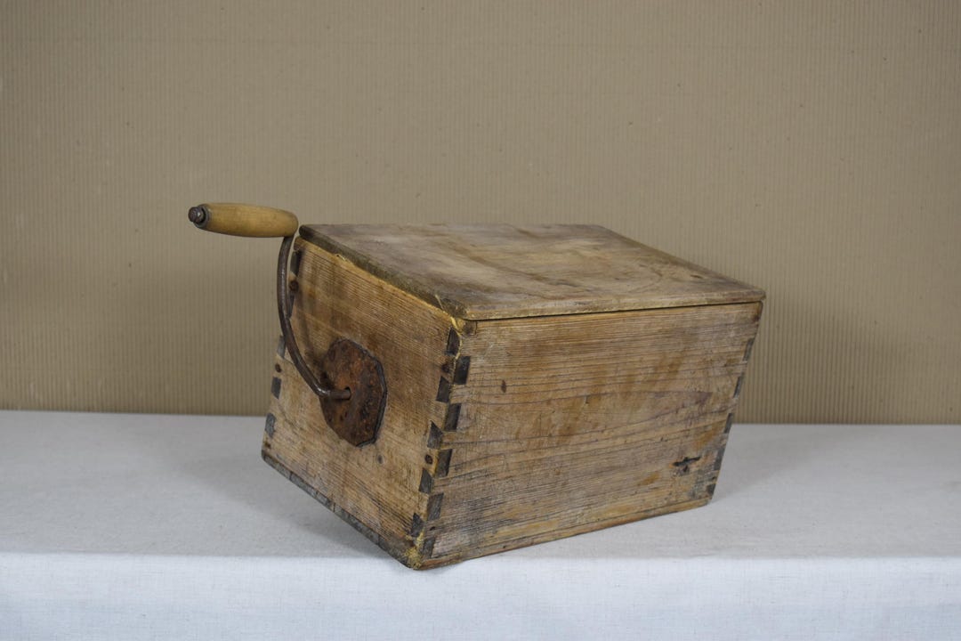 Antique Wooden Butter Churn - Rustic Farmhouse Kitchen Crock - Vintage ...
