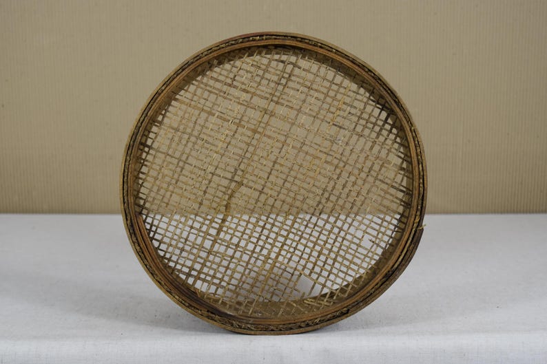 Antique Wooden Sieve - Rustic Kitchen Sifter - Primitive Grain Sieve ...