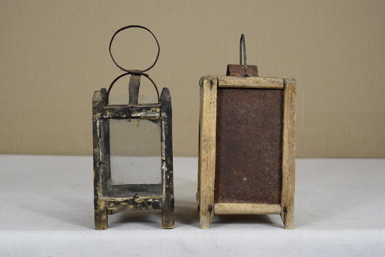 Antique Wooden Candle Lantern – Primitive Farmhouse Cabin Decor - Etsy