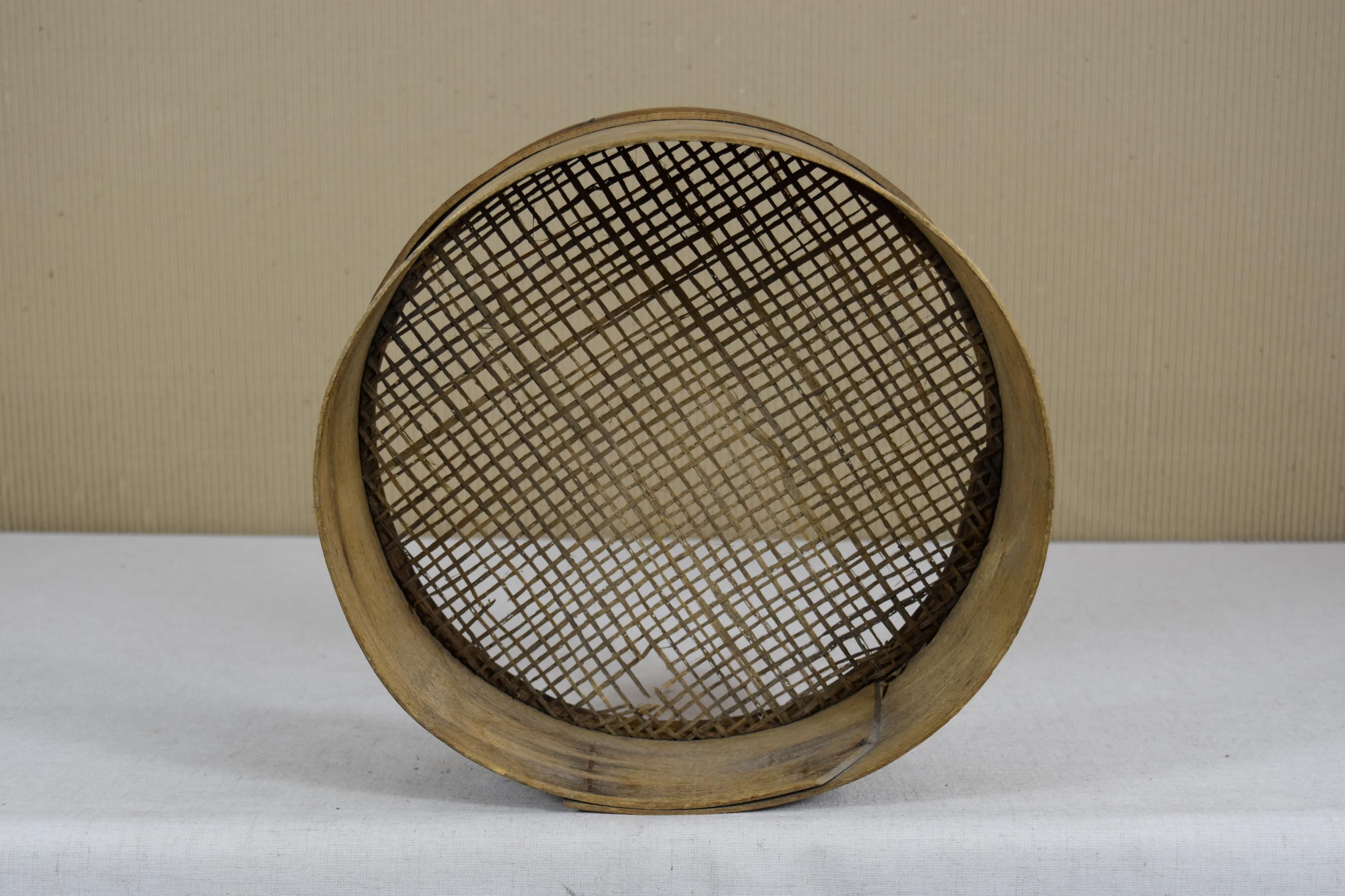 Antique Wooden Sieve - Rustic Kitchen Sifter - Primitive Grain Sieve ...