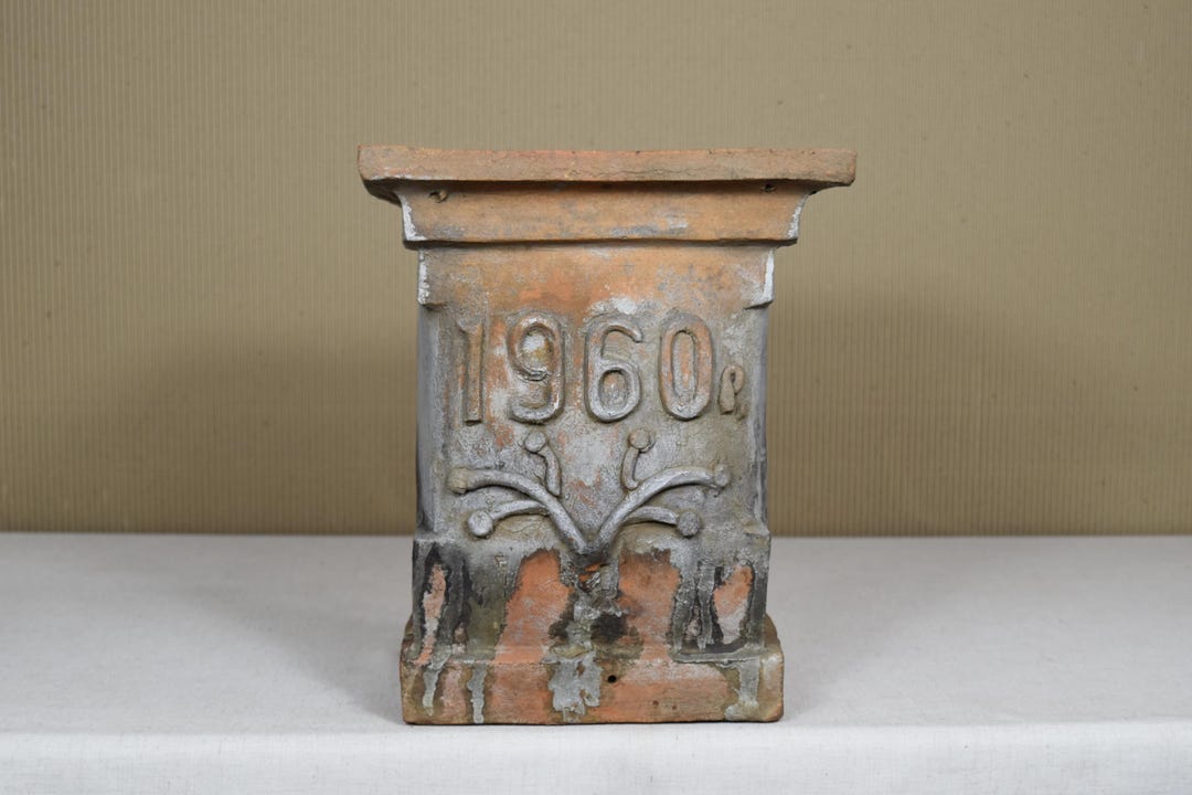 Vintage Clay Chimney - Clay Chimney Cap - Rustic Clay Vent - Antique ...