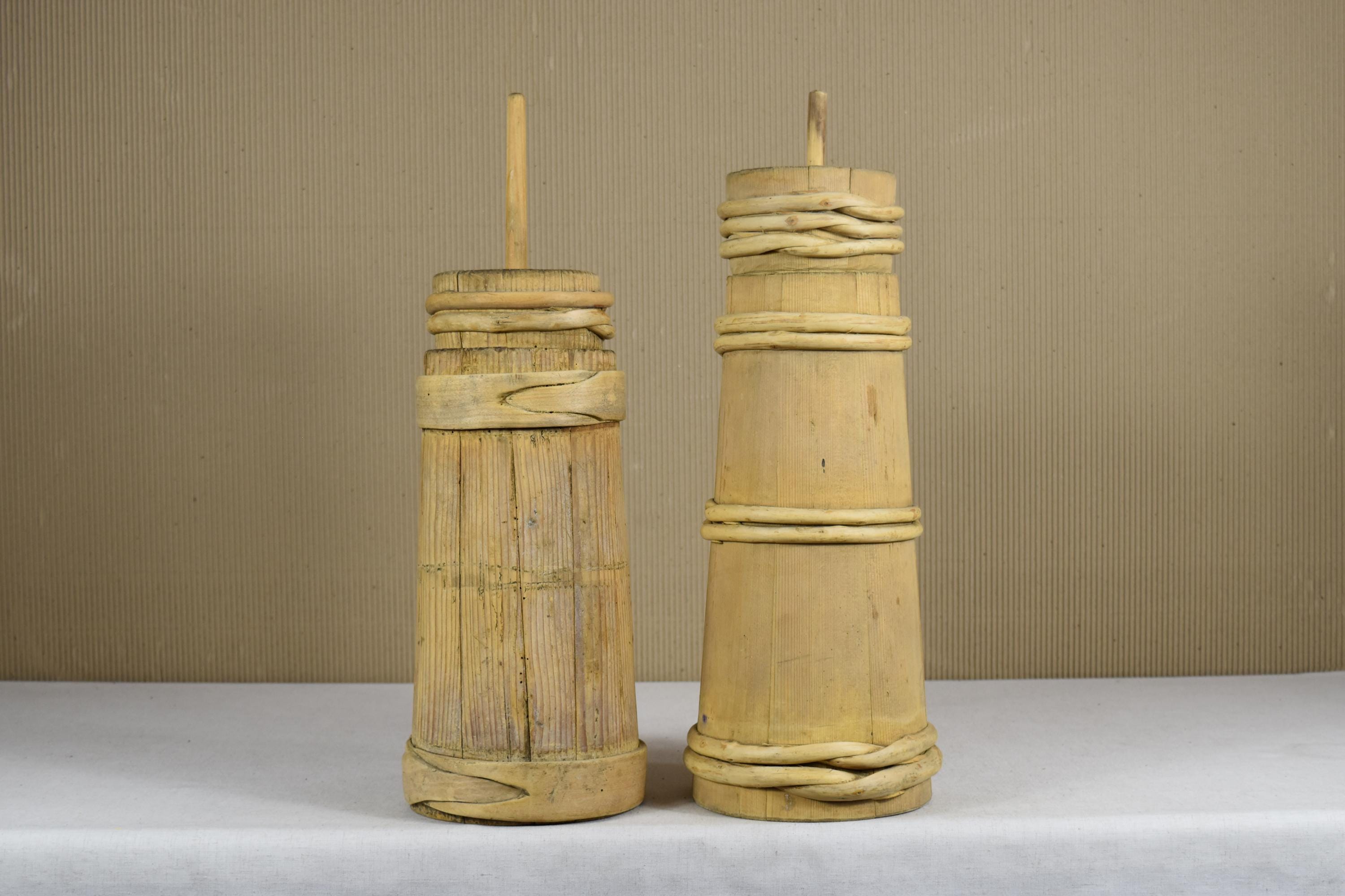 Antique Wooden Butter Churn - Primitive Butter Crock With Dasher ...