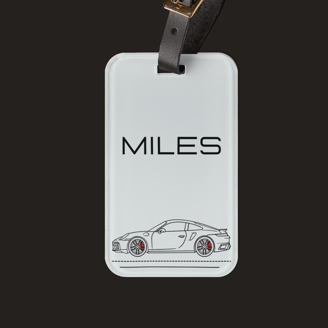 Luggage Tag for Men Custom Sports Car Gifts for Men Porsche 911 Bag Tag ...