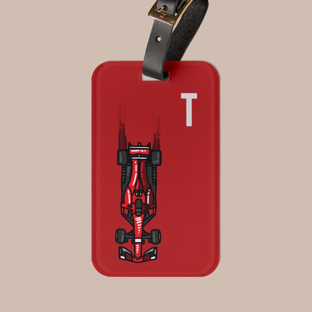 Custom Initial F1 Car Luggage Tag, Formula One Gifts for Men Custom ...