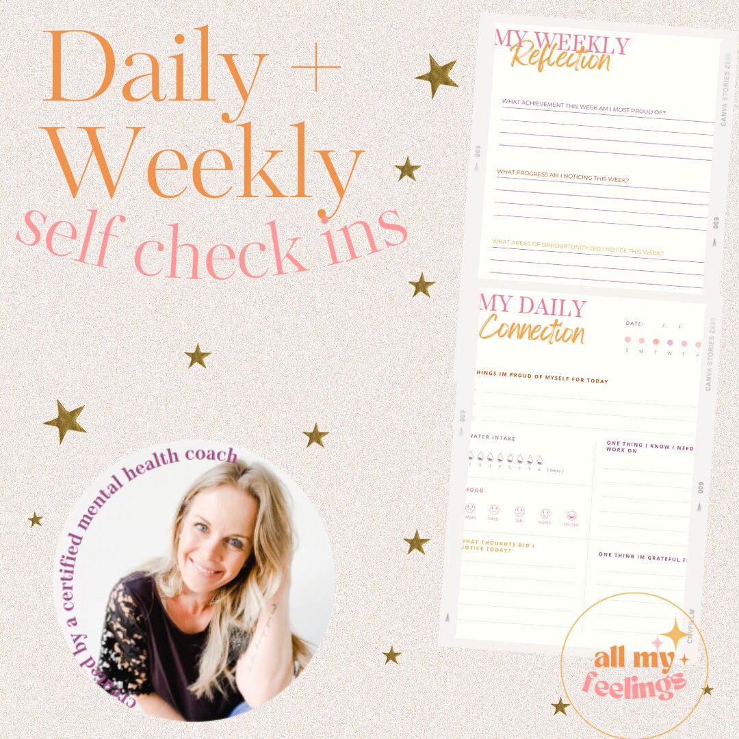 Daily Self Reflection, Check In, Daily Journal, Develop Self Esteem ...