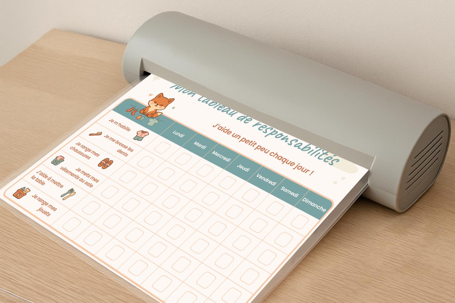 Printable Responsibility Chart for Children 3-6 Years Old | Printable ...