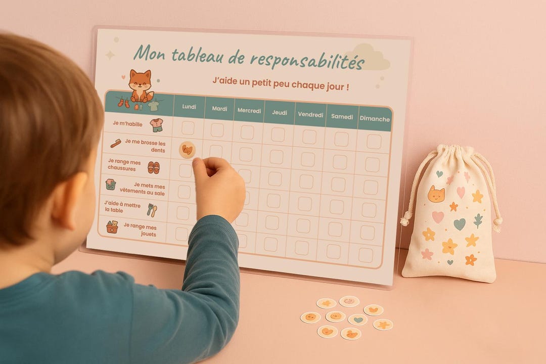 Printable Responsibility Chart for Children 3-6 Years Old | Printable ...