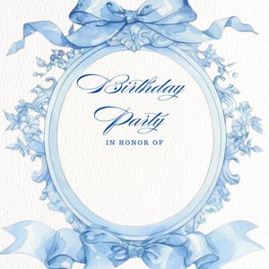 Birthday Invitation/blue - Etsy