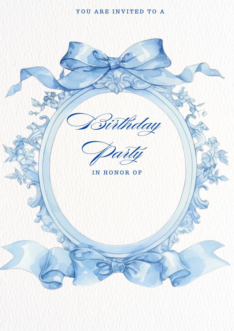 Birthday Invitation/blue - Etsy