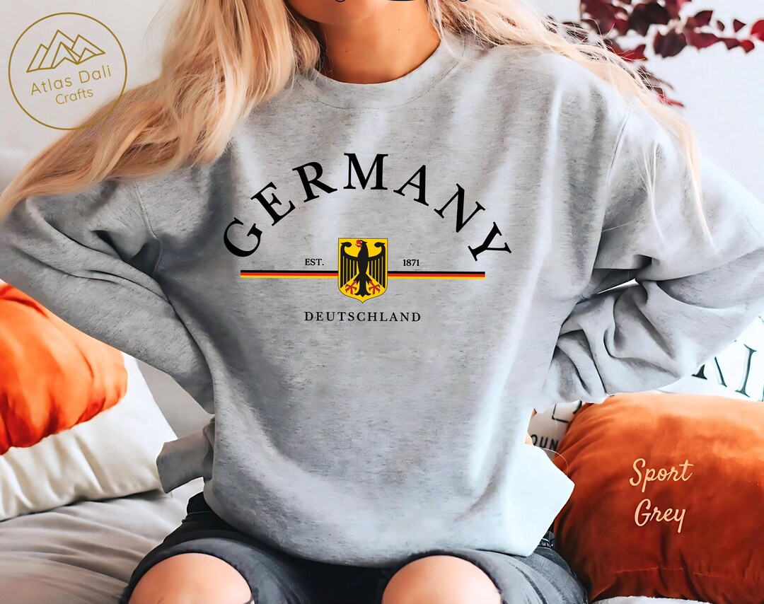 Germany Flag Sweatshirt, Deutschland Bundesadler Top, Germany Eagle ...