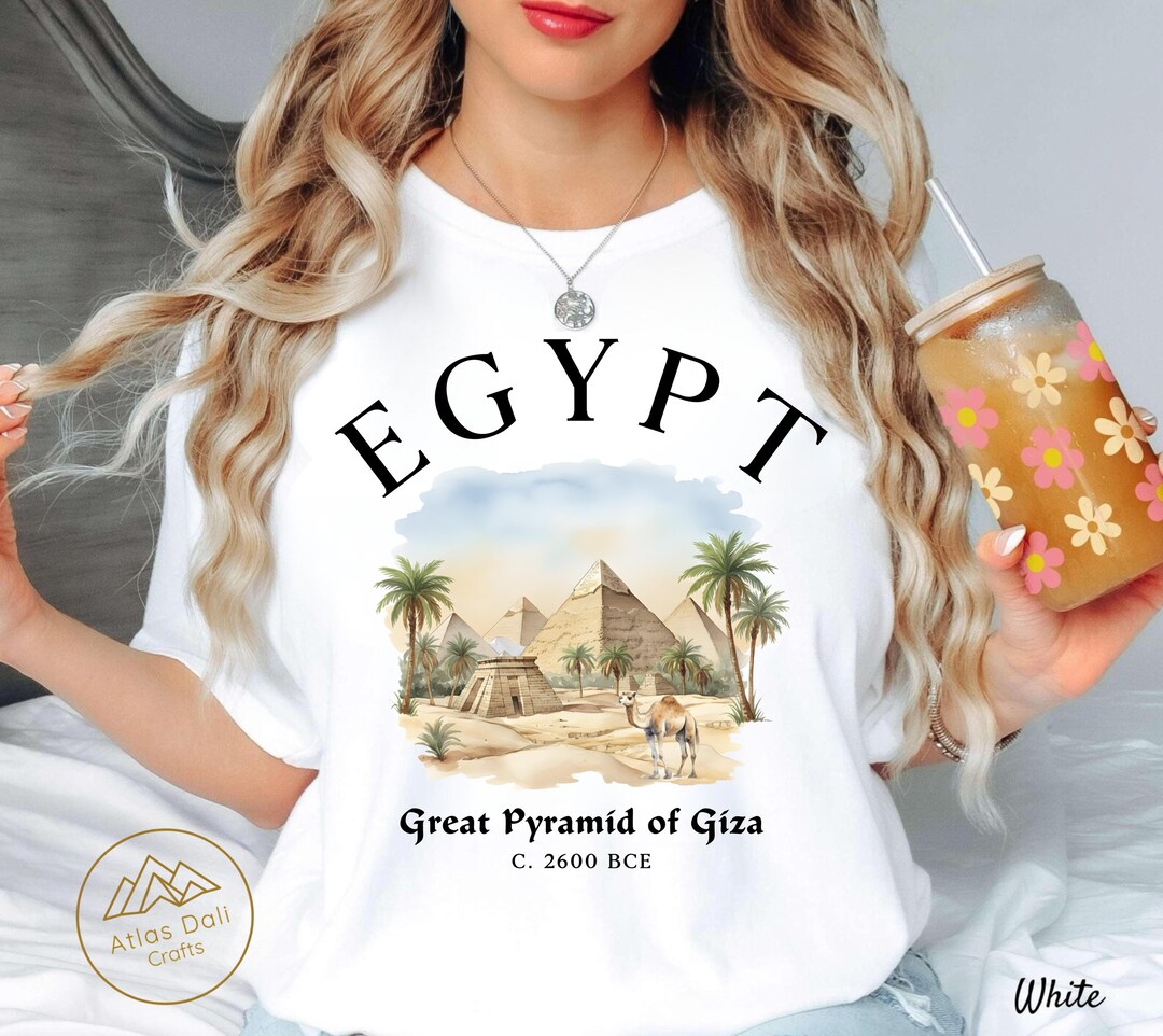 Egypt Great Pyramids of Giza T-shirt, Cairo Camel Tee, Ancient Egyptian ...