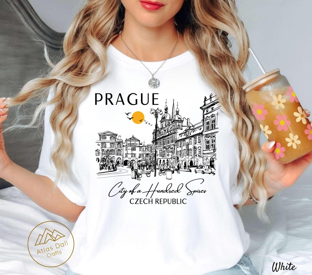 Prague Czech Republic T-shirt, City of Hundred Spires Shirt, Prague ...