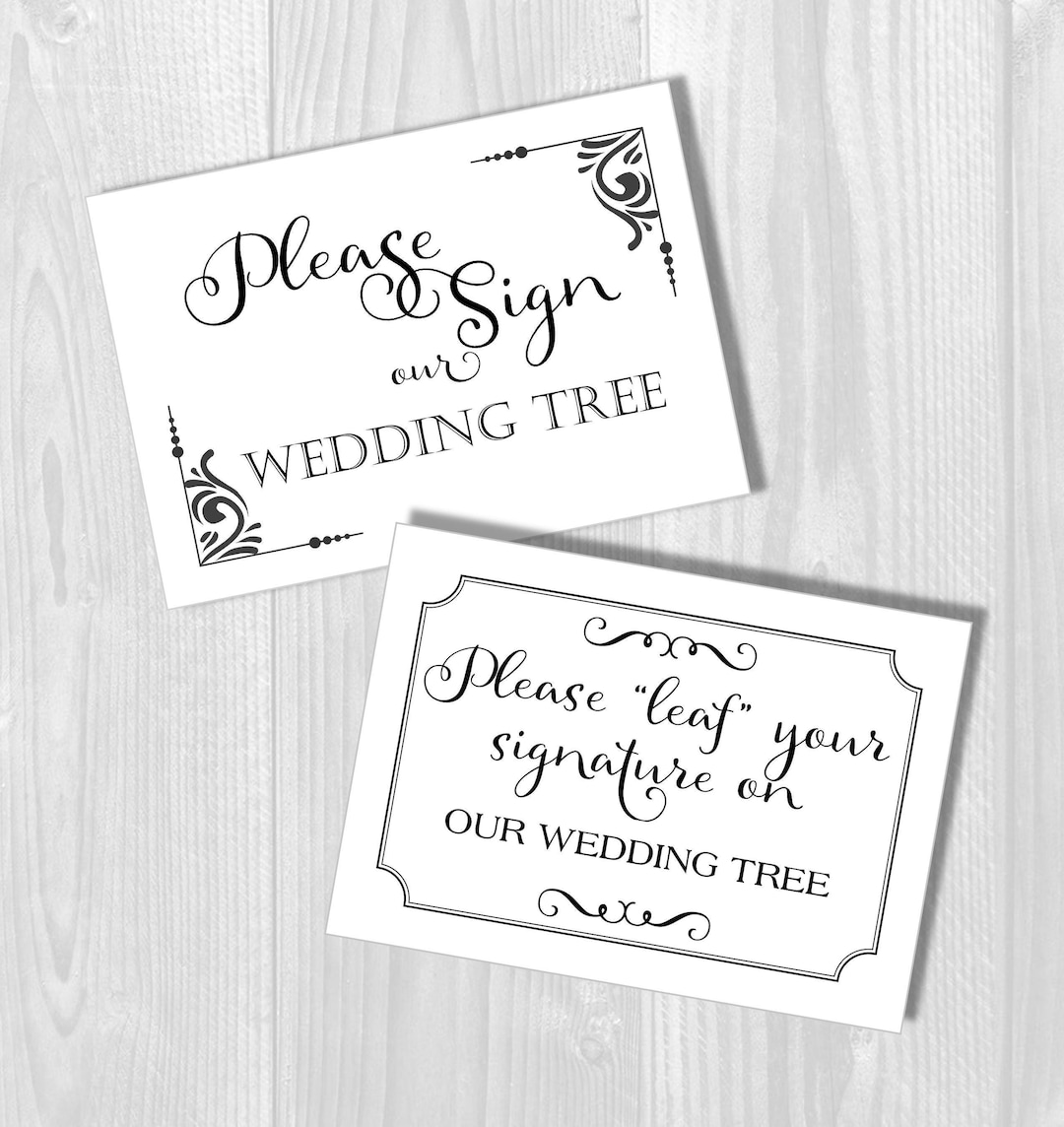 Wedding Tree Sign, Sign for Wedding Tree, Please Sign Our Wedding Tree ...