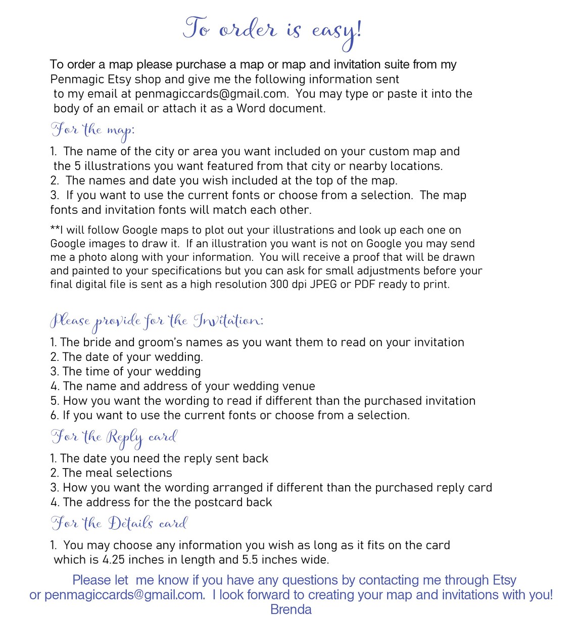 Wedding Map With Invitation, Custom Hand Drawn Watercolor Wedding Map ...