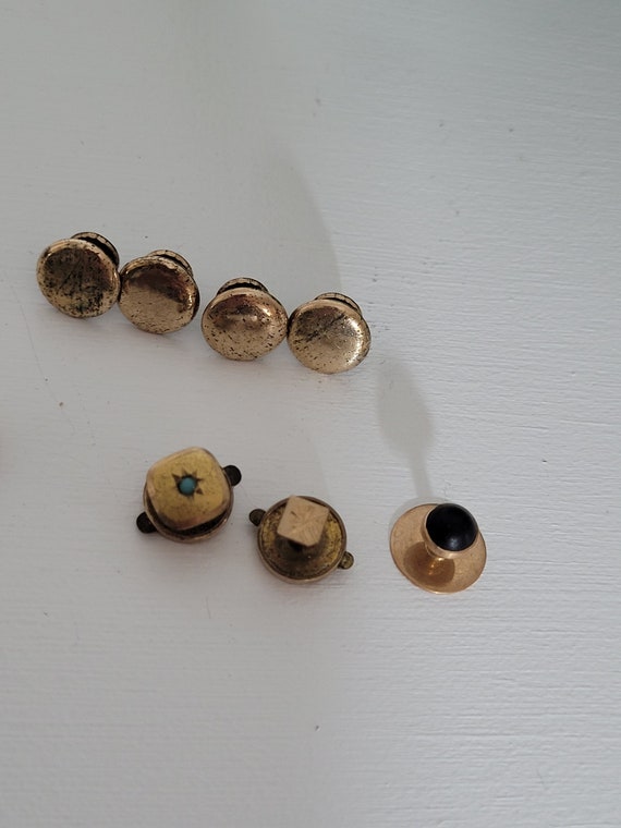 Assorted Set of Victorian Collar Buttons/ Steampunk - Gem