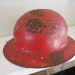 WW2 Era Civil Defense Helmet: Red Steel, Photo Prop - Etsy