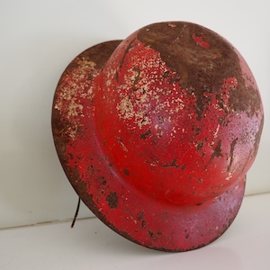 WW2 Era Civil Defense Helmet: Red Steel, Photo Prop - Etsy