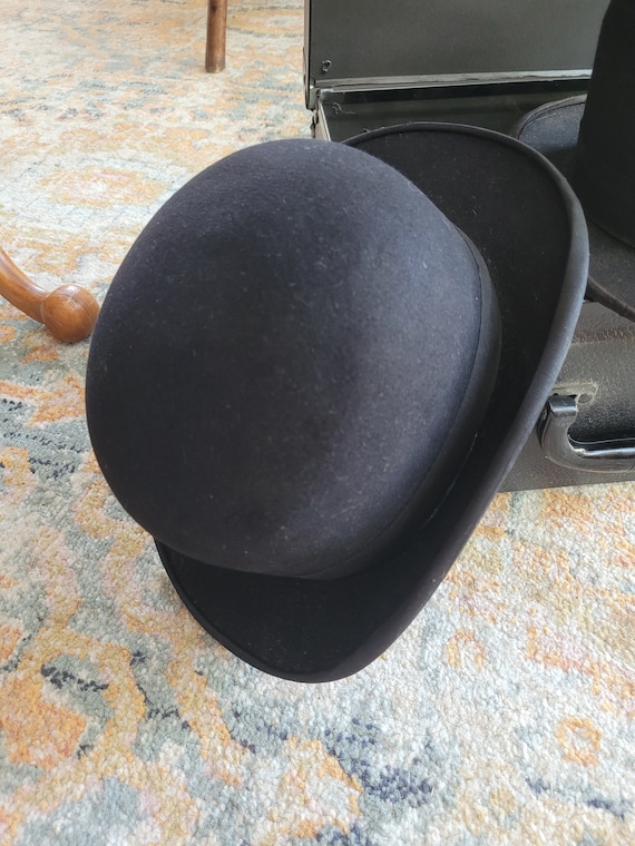 Antique Bowler Derby Hats with Hat Box/Set of 2/ Phot… - Gem