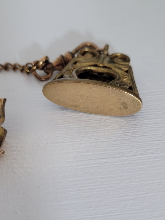 Antique Victorian Watch Fob and Chain/ Gold filled ch… - Gem