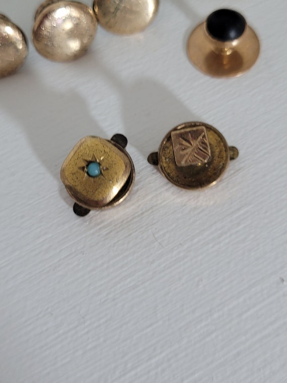 Assorted Set of Victorian Collar Buttons/ Steampunk - Gem