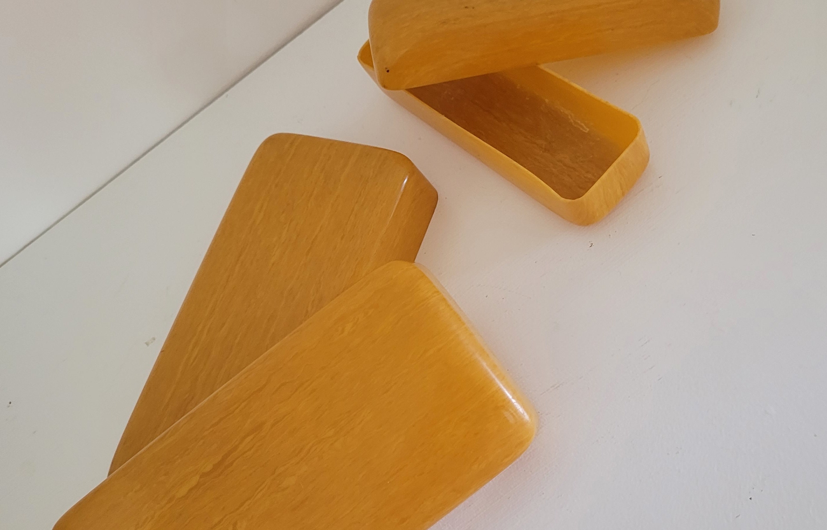 Vintage Bakelite or Cellulose Travel Boxes - Etsy