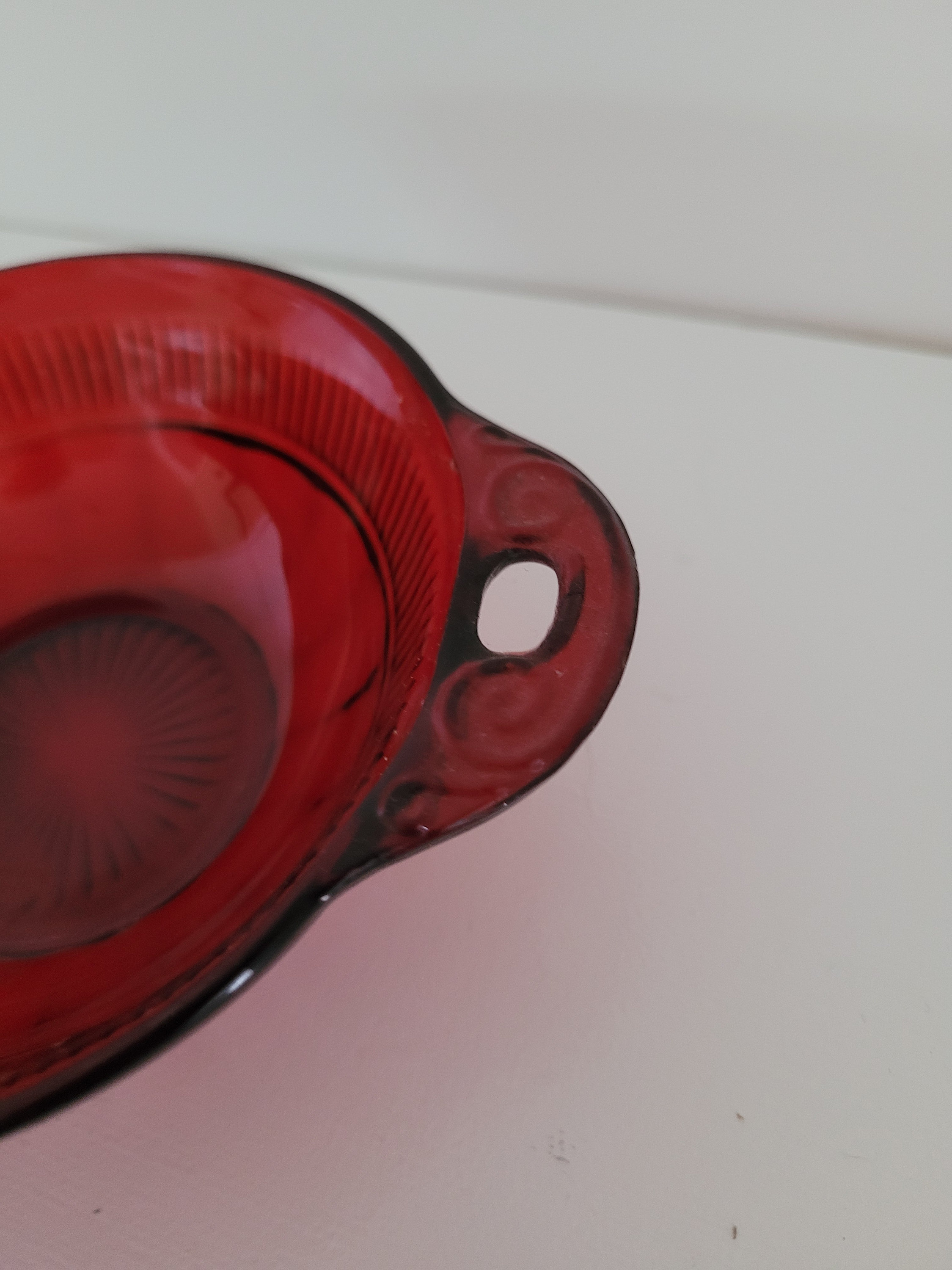 Ruby Red Berry Bowls/ Anchor Hocking - Etsy