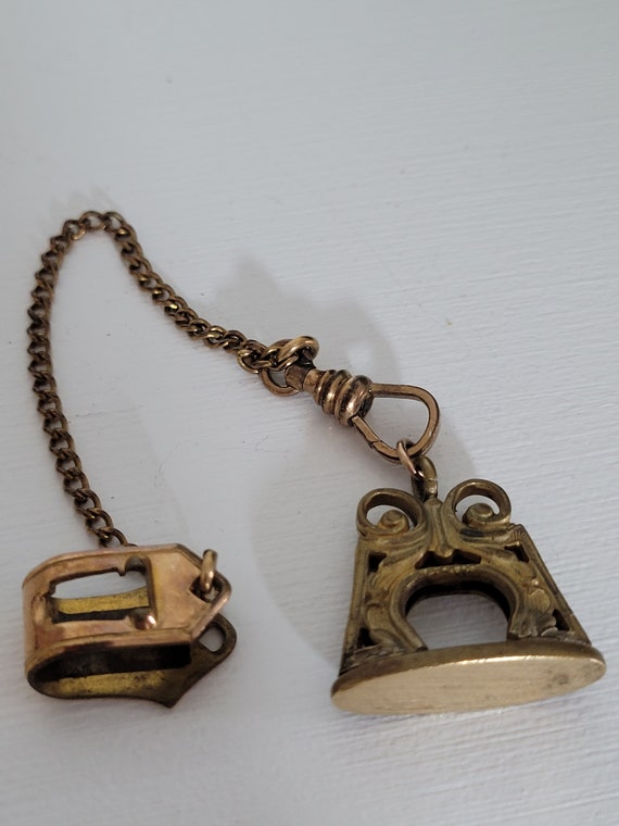 Antique Victorian Watch Fob and Chain/ Gold filled ch… - Gem