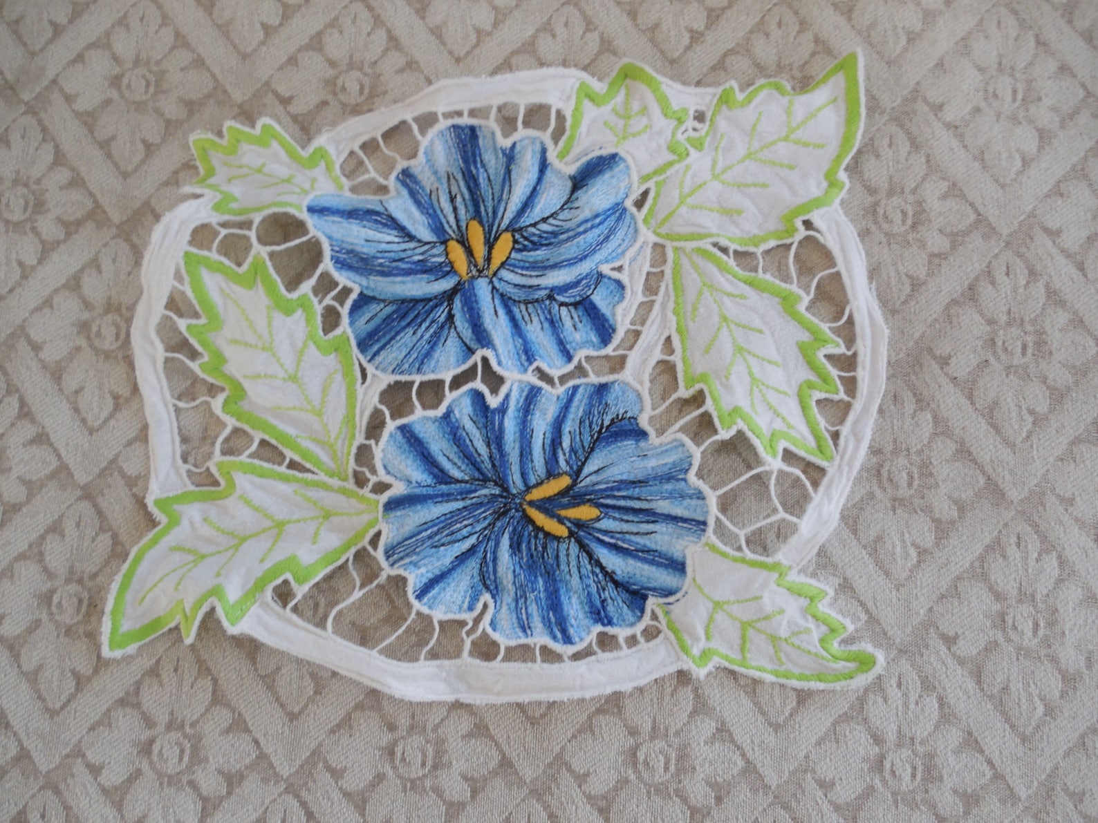 Vintage Flower Cut Out Doily/ Table Accent - Etsy
