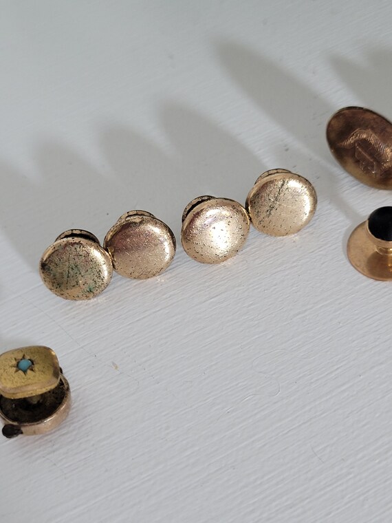 Assorted Set of Victorian Collar Buttons/ Steampunk - Gem