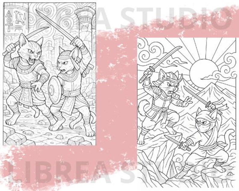 24 Combat Cats Colouring/coloring Pages – Printable Battle Cat Line Art ...